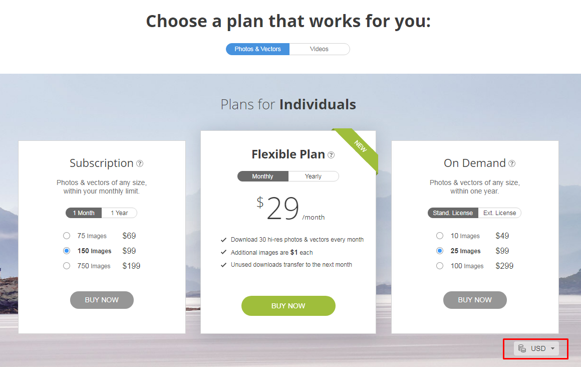 What currency do you accept for payments? - FAQ Depositphotos